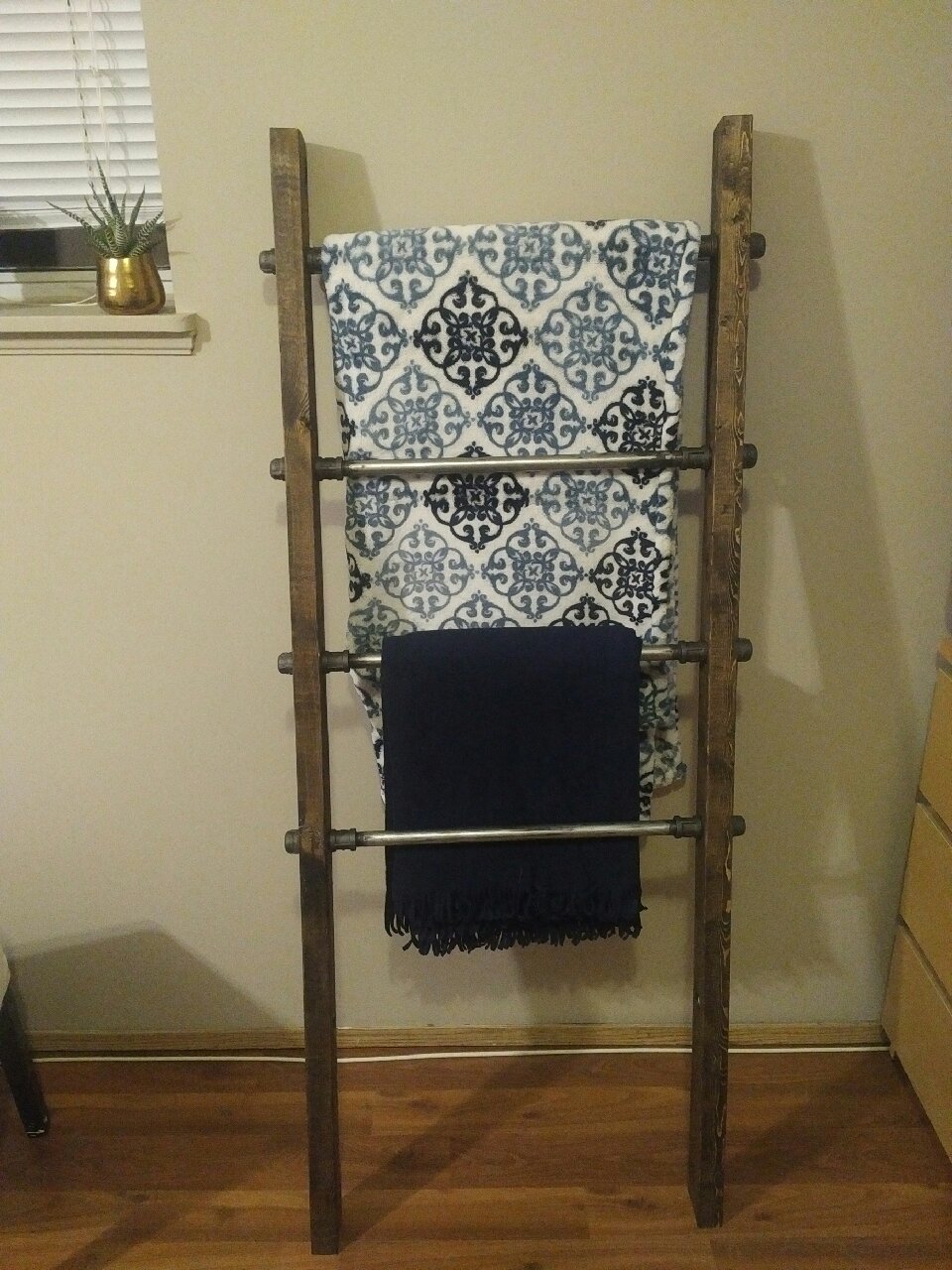 Blanket ladder with iron pipe – Mad Chic Designs